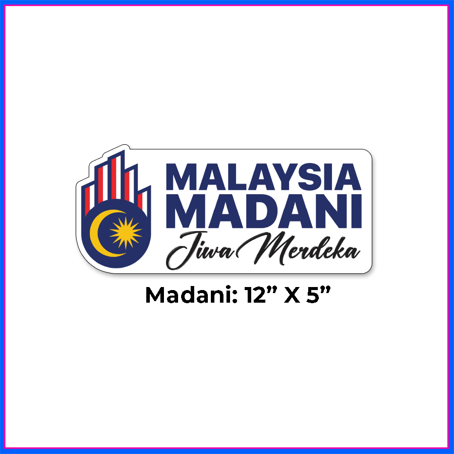 สติ ๊ กเกอร ์ Madani Jiwa Merdeka & Bendera Tema Merdeka 2024 | Shopee ...