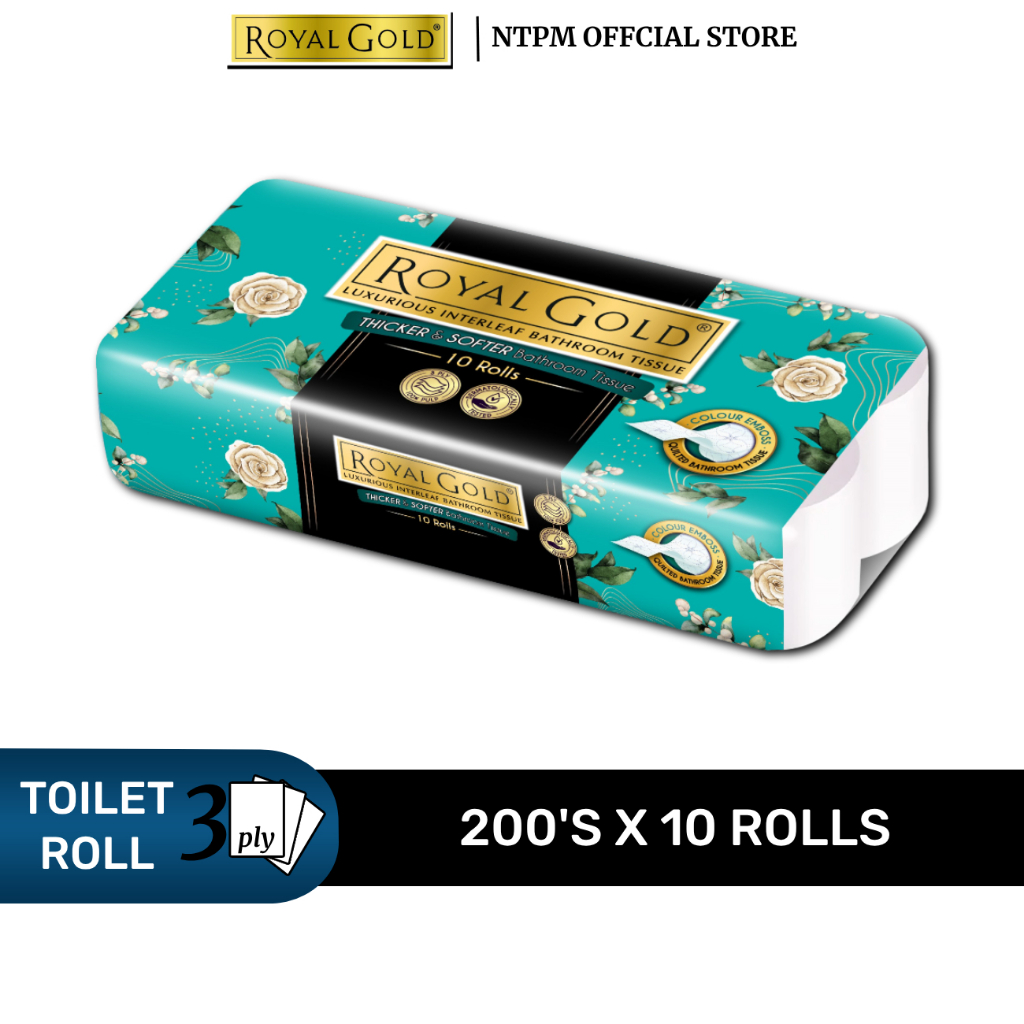 ม้วนกระดาษชําระ Interleaf สุดหรู Royal Gold (200s x 10 ม้วน) | Shopee ...