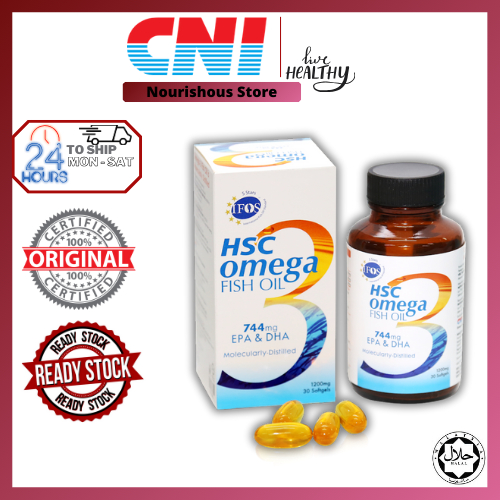 Cni HSC Omega-3 Fish Oil (744mg EPA & DHA)/ Healthy Heart, Cholesterol ...