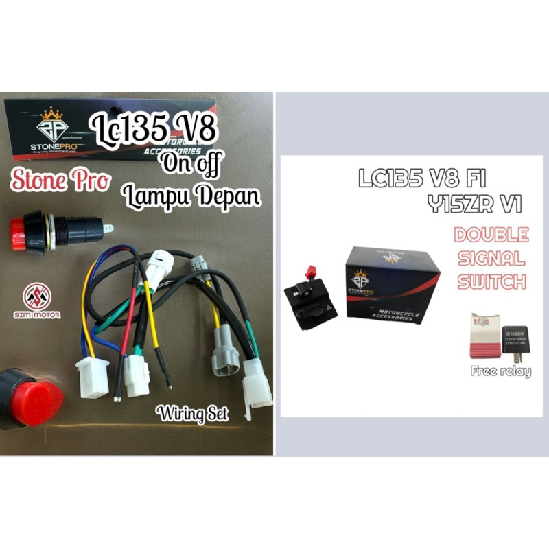 Stonepro DOUBLE SIGNAL LCV8 YAMAHA LC135 V8 FI / Y15ZR V1 /EZ115 /EGO ...