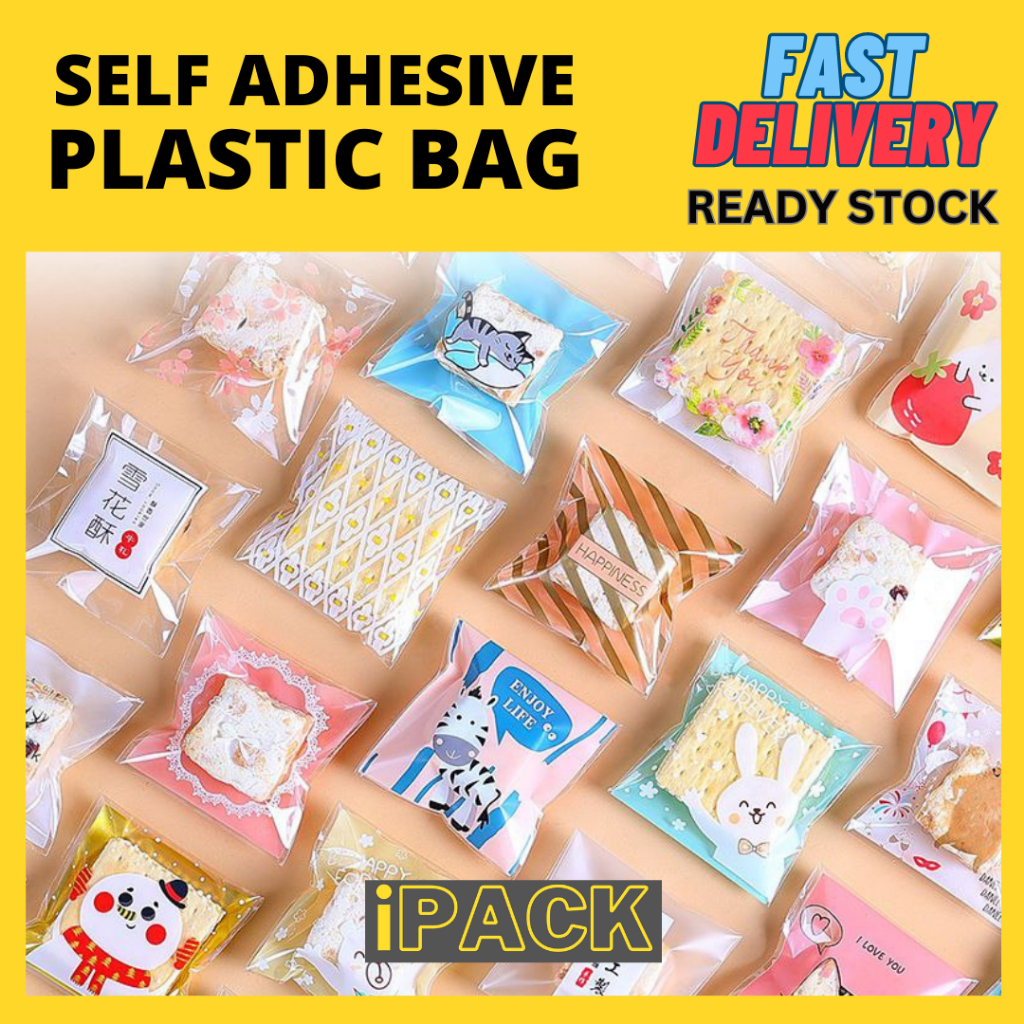 Beg PLASTIK COMEL BERPELEKAT - OPP แพ็กเกจพลาสติก ถุงคุกกี้ มีกาวในตัว ...