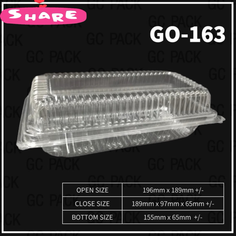 Go-163 OPS ถาดพลาสติกมีตัวล็อค (BULK 50 ชิ้น )Bakery Roti Sosej Hot Dog ...