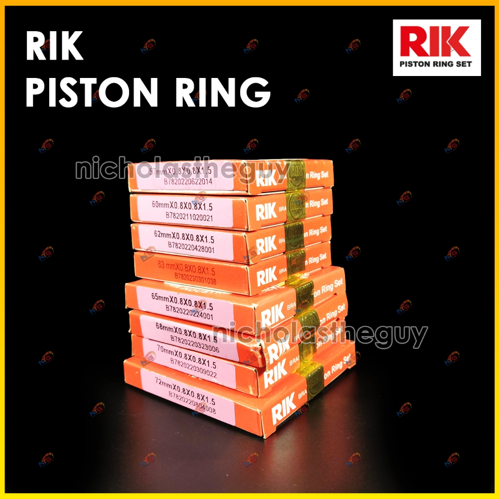 Rik ชุดแหวนลูกสูบ 57 60 62 63 65 66 68 70 72 มม. LC135 Y15ZR FZ150 ...