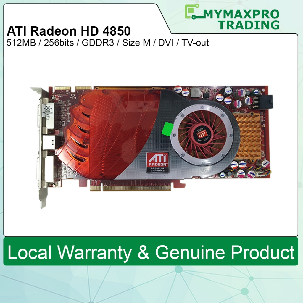 Amd ATI Radeon HD 4850 512MB 256Bits GDDR3 DVI TV-Out (REFURBISHED ...