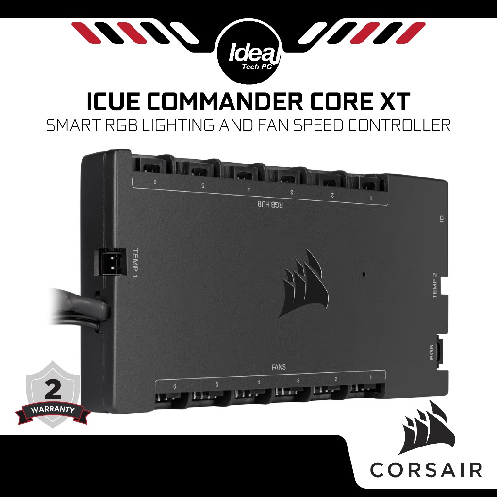 Corsair ICUE COMMANDER CORE XT SMART RGB LIGHTING และตัวควบคุมความเร็ว ...