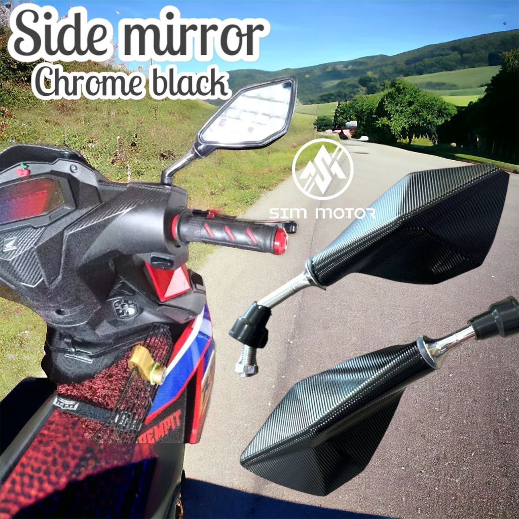 กระจกมองข้างมอเตอร์ Honda Yamaha Modenas Sym Alloy Sm8 Deisgn Diamold ...