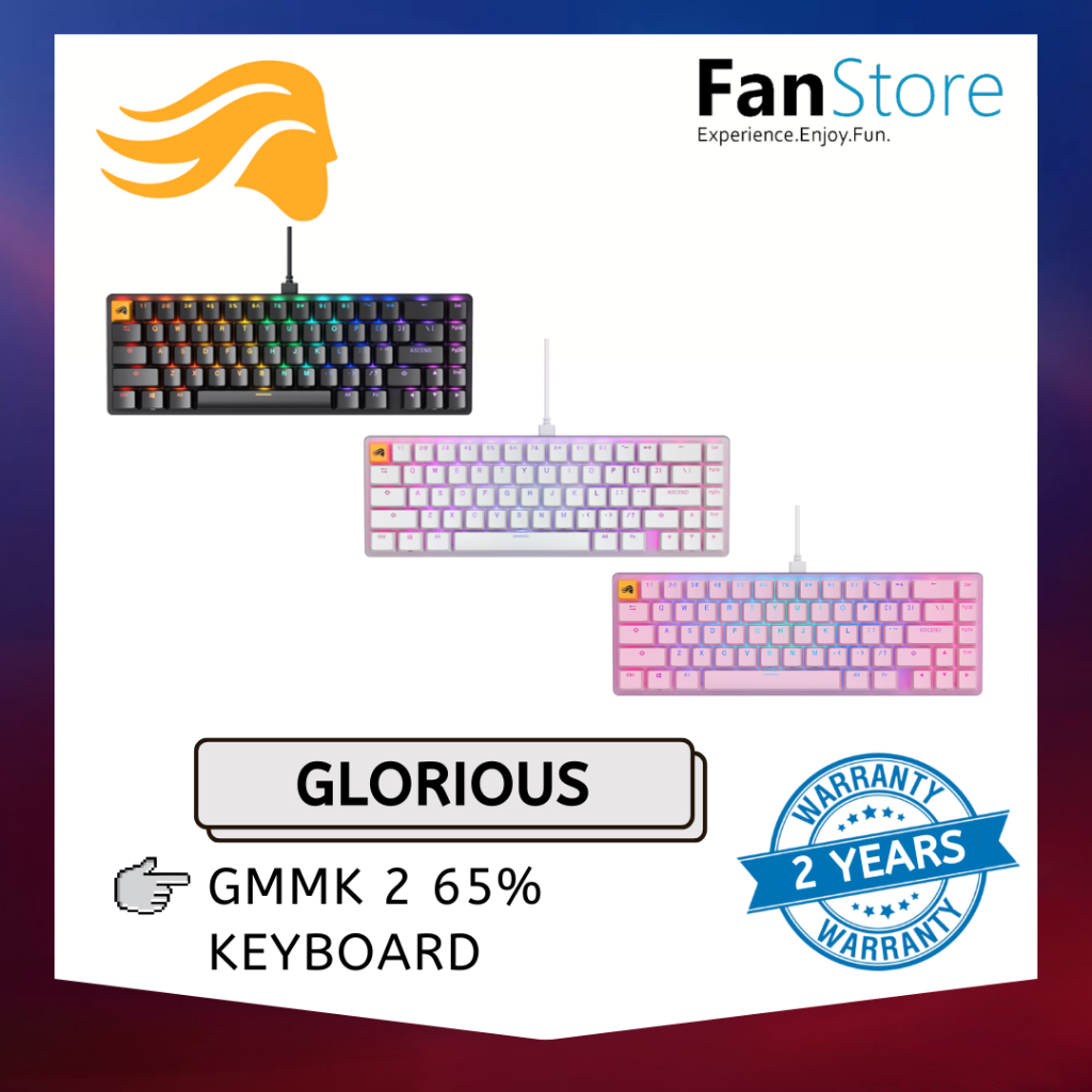 Fanstore GLORIOUS GMMK 2 Compact 65% Pre Built Mechanical คีย์บอร์ด สี ...