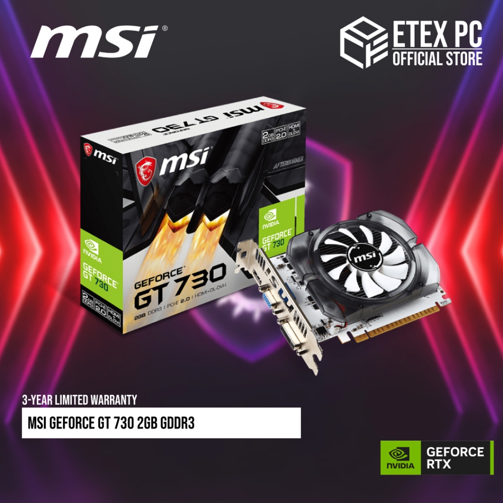 Msi GeForce GT 730 2GB GDDR3 N730-2GD3V3 | Shopee Thailand