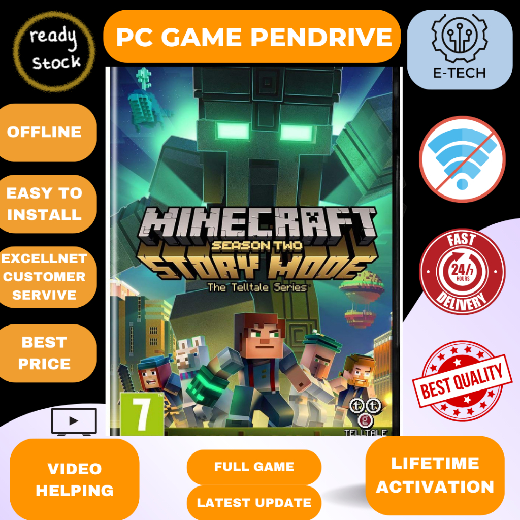 [ เกมพีซี ] โหมดเรื่องราวของ Minecraft Complete Season 2 - Offline [ Pendrive 32 GB ] | Shopee ...