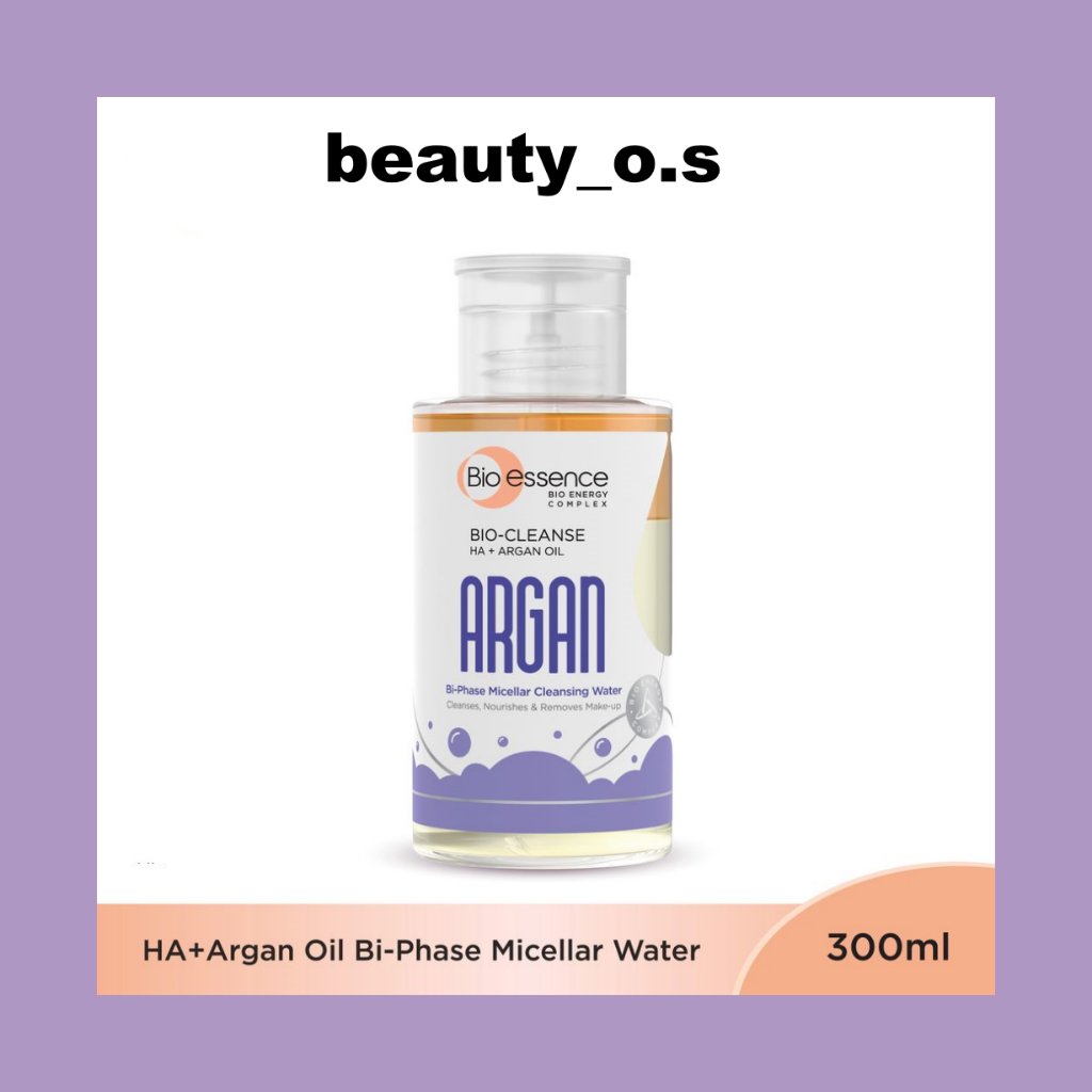 Bio ESSENCE BIO-CLEANSE HA +ARGAN OIL MICLAR CLEANSING WATER 300ML ...
