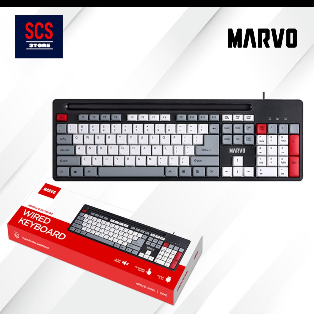 Marvo Kb005 คีย์บอร์ดแบบมีสาย | Shopee Thailand