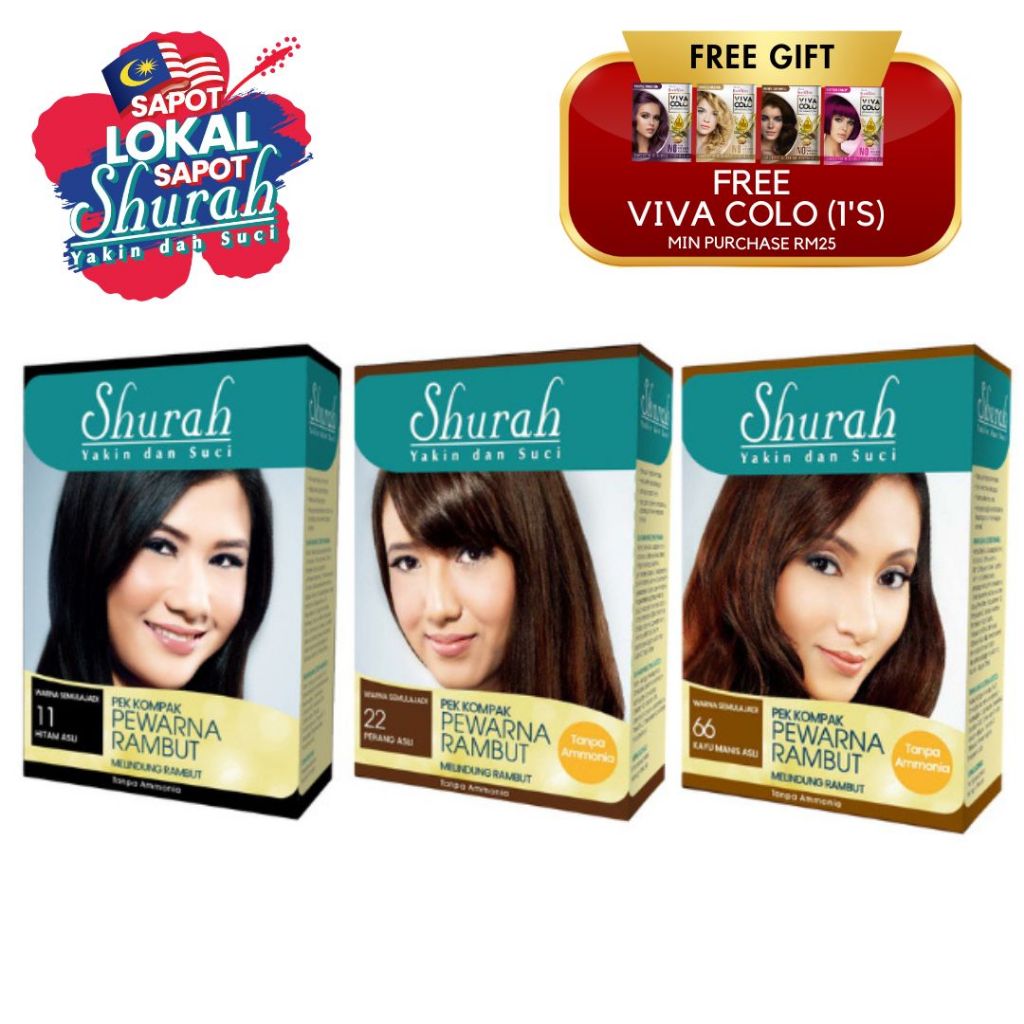 Shurah Hair Dye Compact Pack | Shopee Thailand