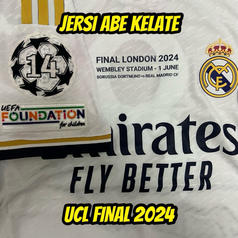 [ Ucl FINAL 2024 EDITION ] JERSI Real Home Player Issue Full Set Ucl [ JRSI + PATCH + NAMESET ...