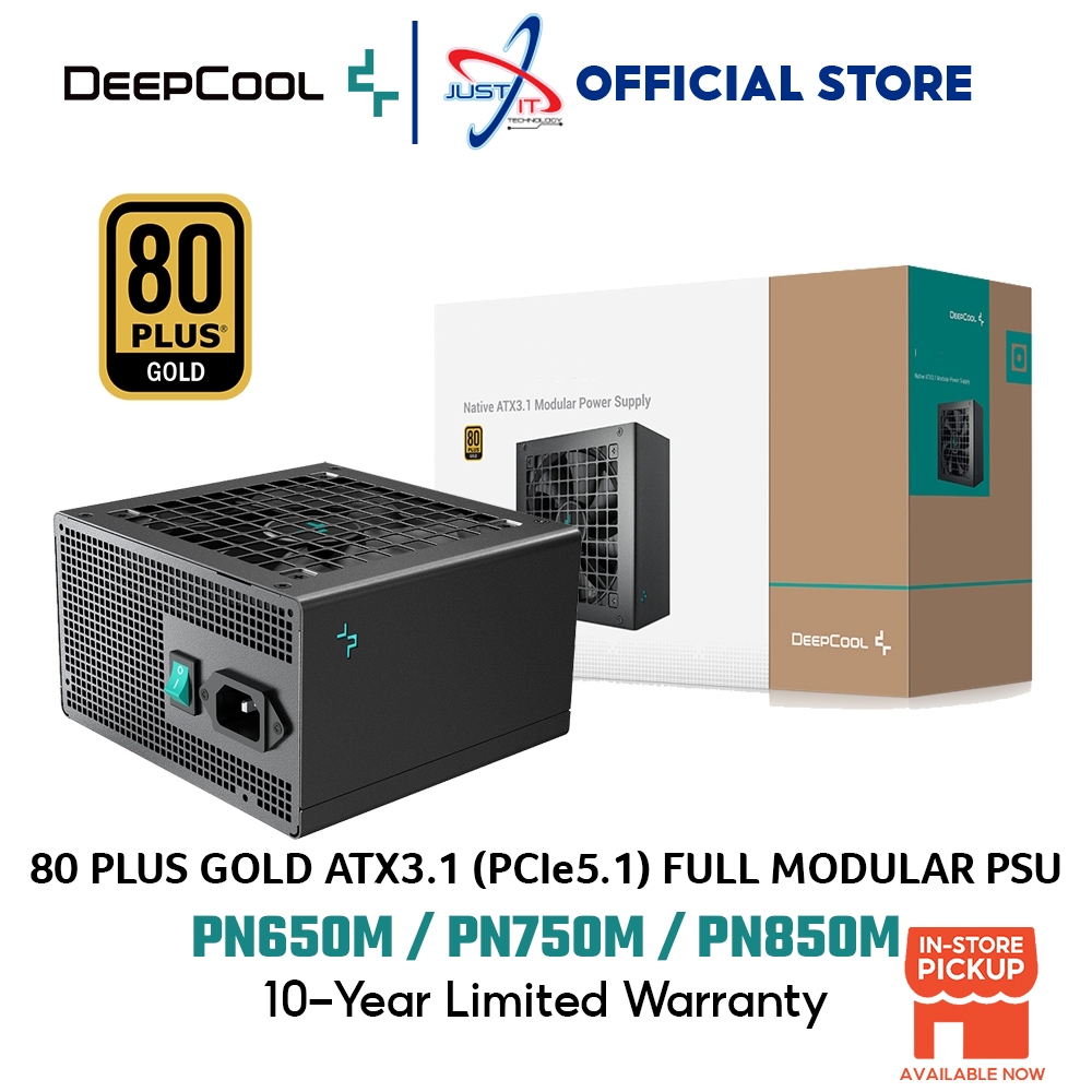 Deepcool PN650M / PN750M / PN850M 80 PLUS GOLD ATX3.1 (PCIe5.1) FULL ...
