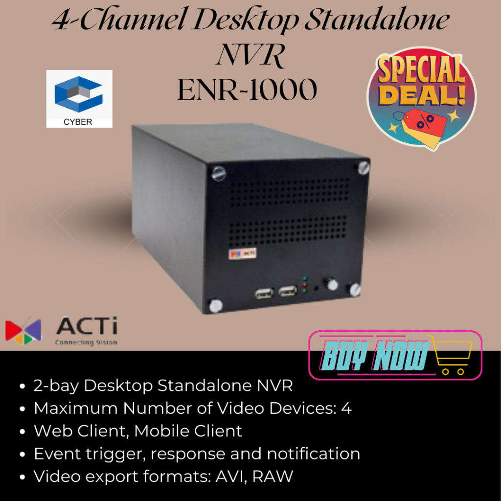 เดสก ์ ท ็ อป 4 ช ่ อง Standalone NVR ENR-1000 | Shopee Thailand