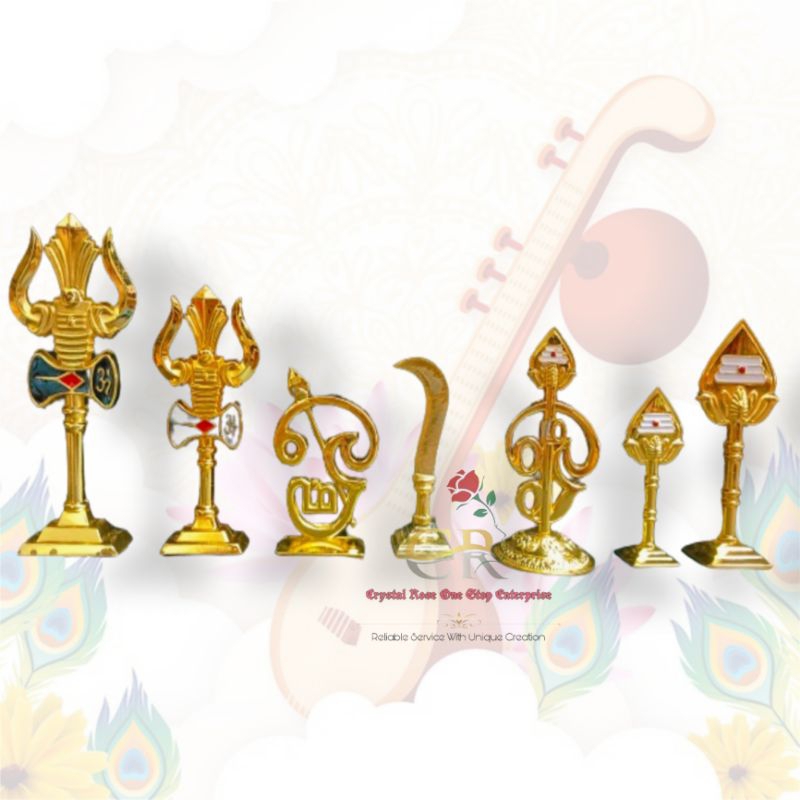 Metal & Brass Vel, Trishul & Om To Display On Dashboard | Shopee Thailand
