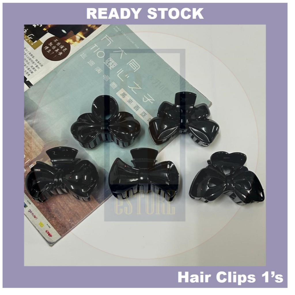 แฟชั ่ นคลิปฉลามสีดํากิ ๊ บติดผมคลิปกราม Sepit Rambut Kepit Rambut ...