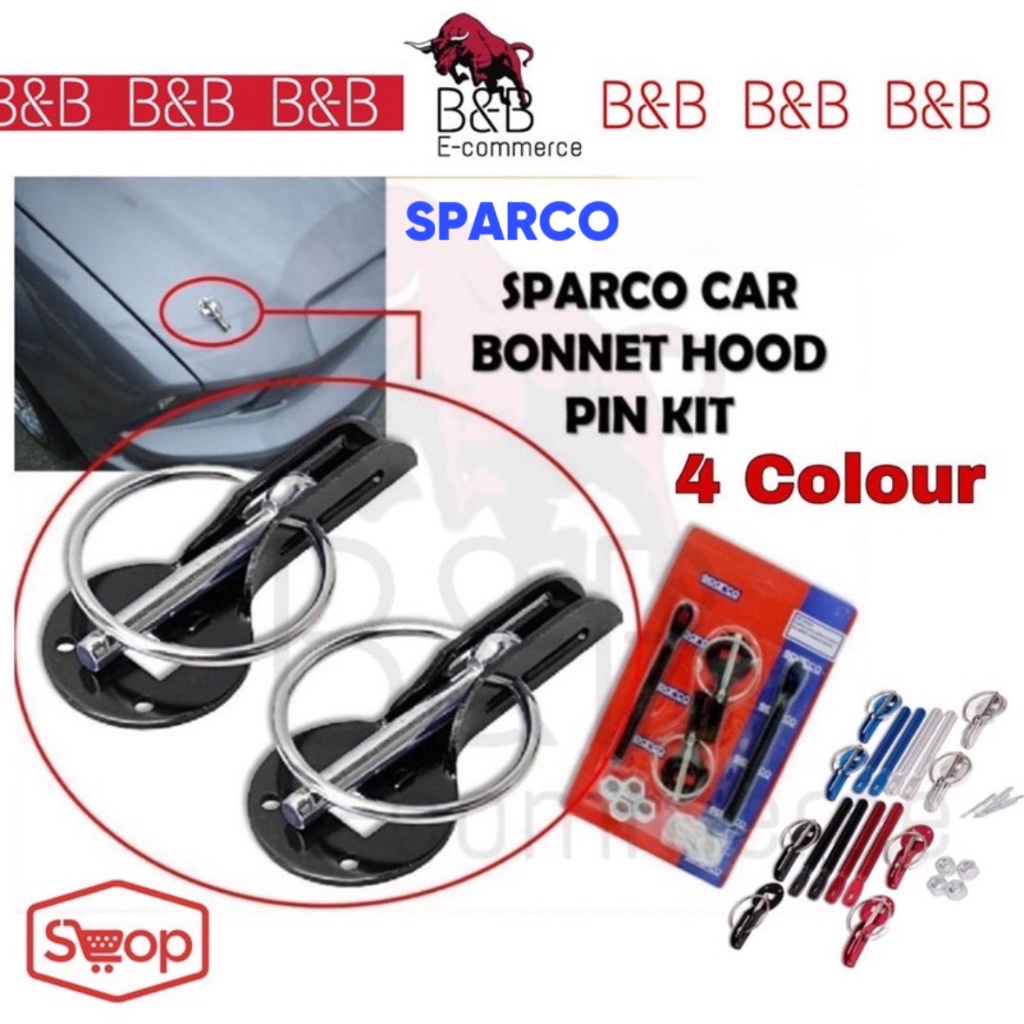 Sparco Bonnet Lock Pin Hood Pin Bonnet Lock Universal Hood Pin Kit ...