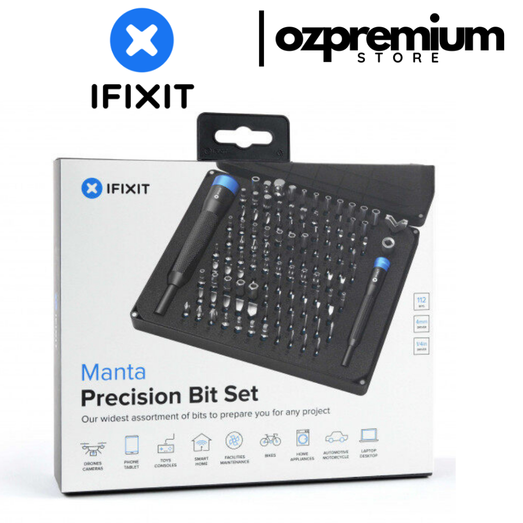 Ifixit MANTA Driver ToolKit - 112 Precision Bits สําหรับซ่อมอิเล็กทรอนิกส์ DIY Security Bits ชุด ...