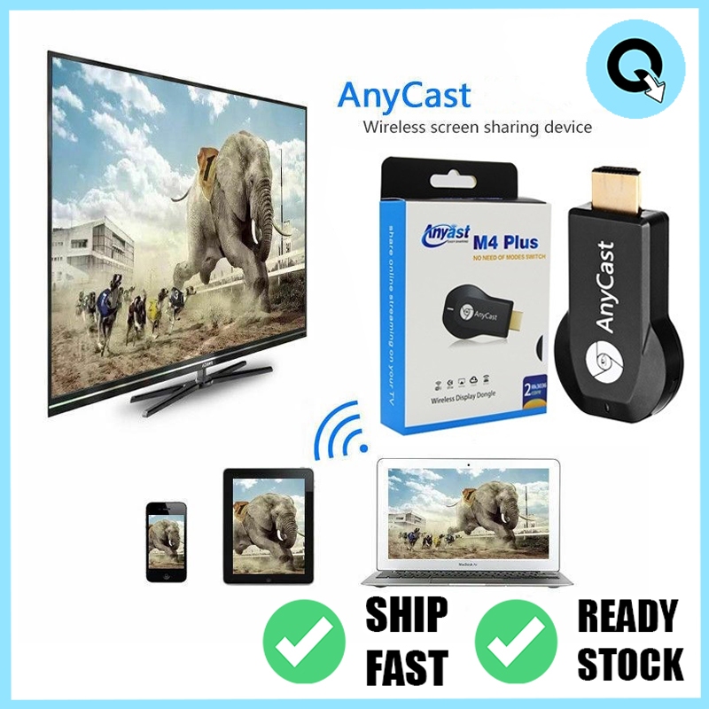 Qfl Anycast M4 PLUS IOS ANDRIOD PLUS HD Wifi Dongle จอแสดงผลไร้สาย HDMI ...