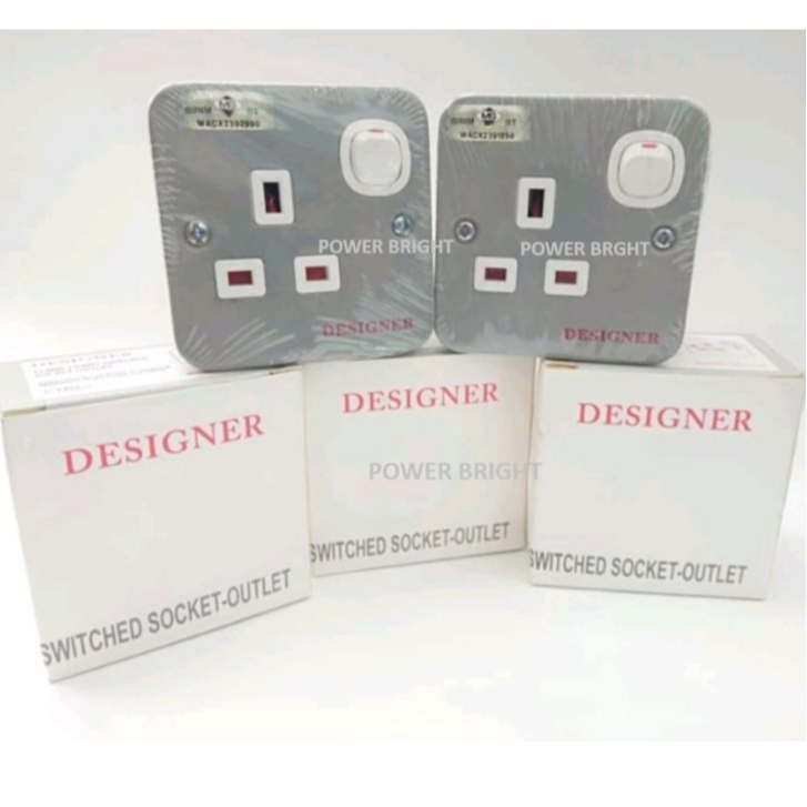 Designer 13A METAL CAD SWITCH SOCKET [ DS-81119 ] | Shopee Thailand