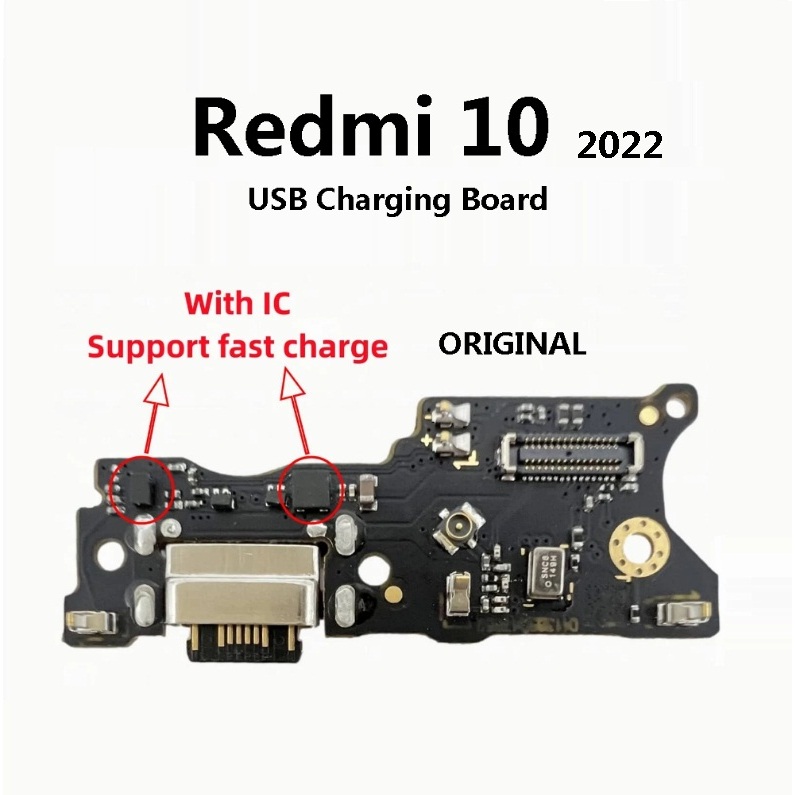 Xiaomi Redmi 10 / Redmi10 2022 ข้อมูล USB ชาร์จพอร์ตบอร์ด Dock Charger ...