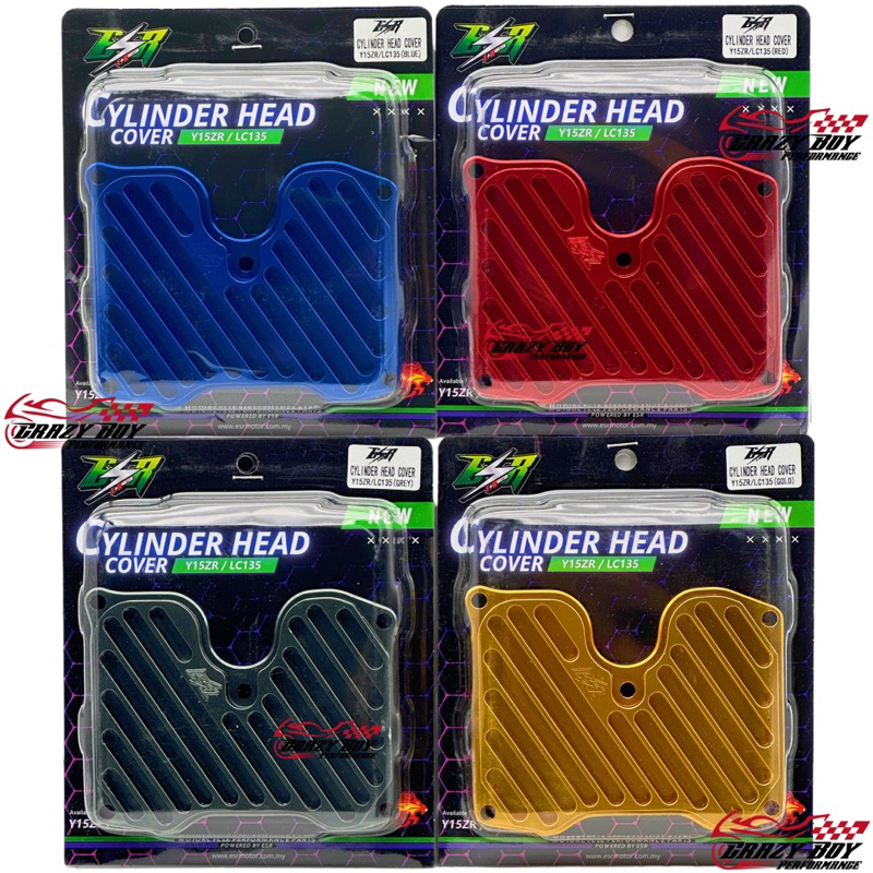 Esr MOTOR CNC ALLOY HEAD COVER Y15ZR LC135 FZ150 ESR MOTOR COVER HEAR ...