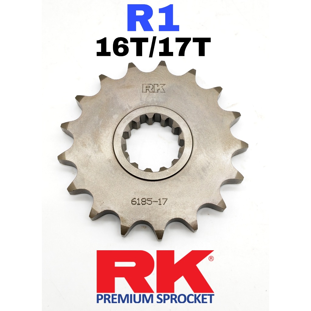 Rk เฟืองหน้า Depan Yamaha R1 2004-2014 อะไหล่มอเตอร์ 16T 17T ขนาด 530 ซี่ 16 17 | Shopee Thailand