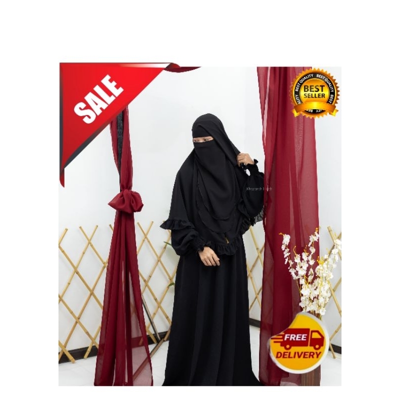 Niqab 2 ชั้น , niqab furdah half, niqab 3 ชั้น, burqa | Shopee Thailand