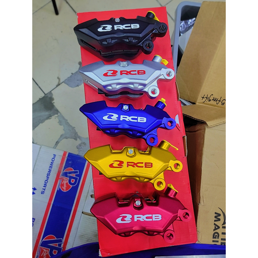 Rcb เบรค CALIPER R1 SERIES 4 PISTON 4 หม้อ 4-POT เบรค CALIPER RCB ...