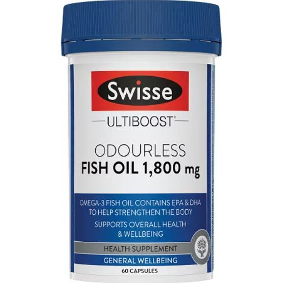 Swisse Ultiboost Odorless Fish Oil Concentrate 1800mg 60s (Exp : Mar ...