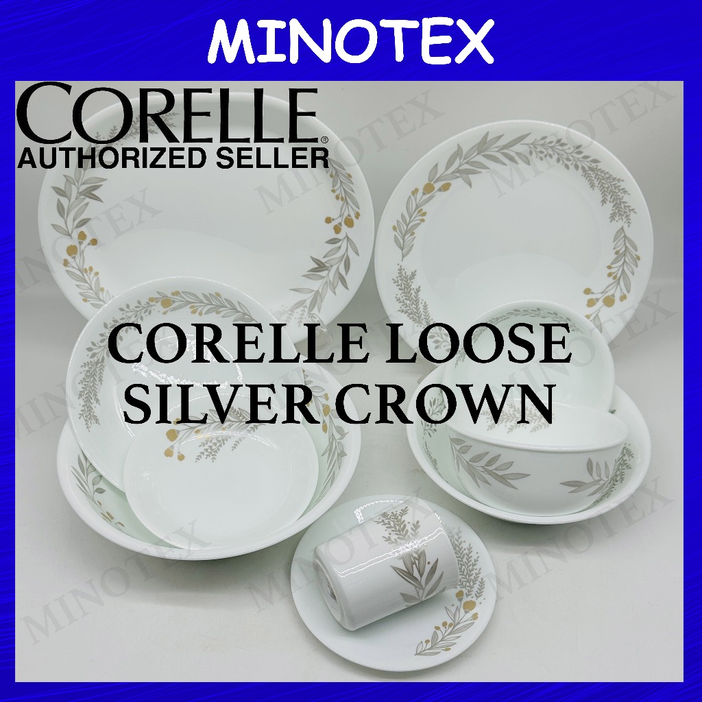 Corelle Loose Silver Crown (จานแบ่ง/ชามขนมหวาน/จานซุป/ชามเสิร์ฟ ...