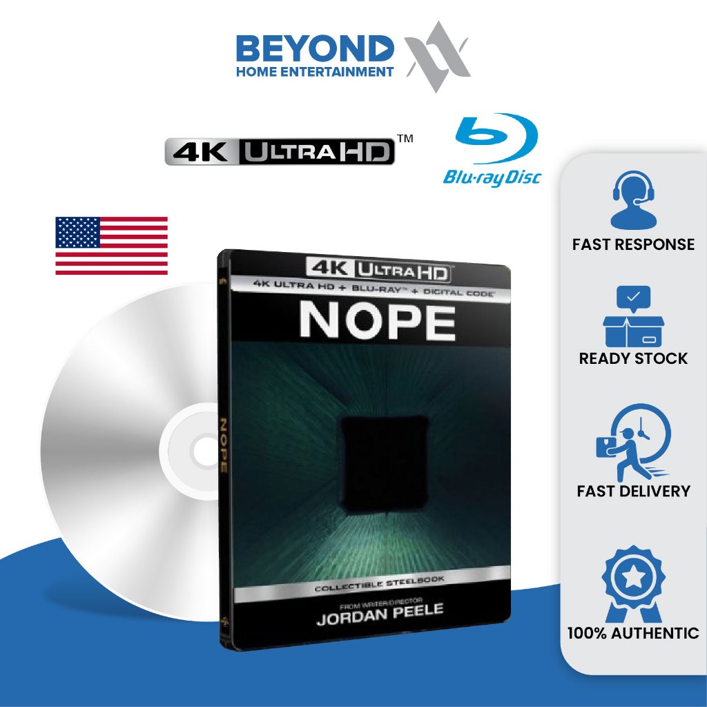 Nope Exclusive Steelbook [4K Ultra HD + Bluray] แผ่นดิสก์บลูเรย์ความละเอียดสูง | Shopee Thailand