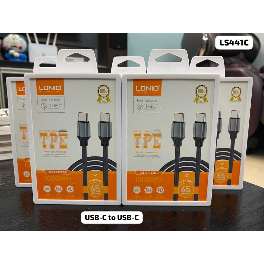 Ldnio LS441C สายเคเบิล Type-C เป็น Type-C TPE 65W 1000 มม. | Shopee Thailand