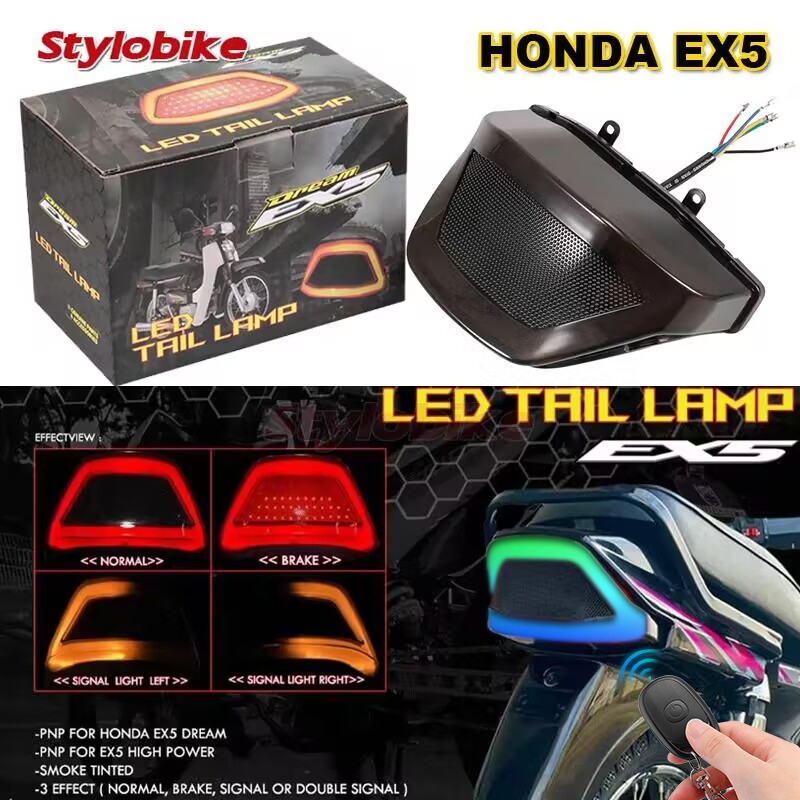 Ex5 DREAM HI POWER TAIL LAMP LED TST ออกแบบปลั๊กและเล่น EX5 LAMPU BELAKANG LED สูงหัวโคมไฟเบรค ...