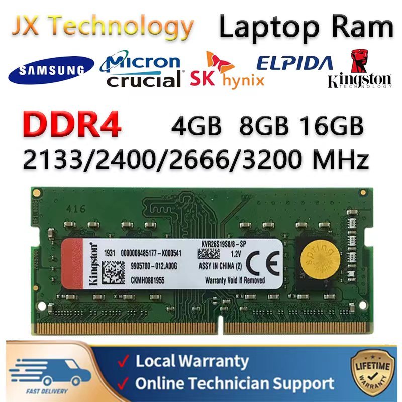 4gb 8GB 16GB DDR4 Ram คอมพิวเตอร์แล็ปท็อป Memory2133/2400/2666/3200 MHz ...