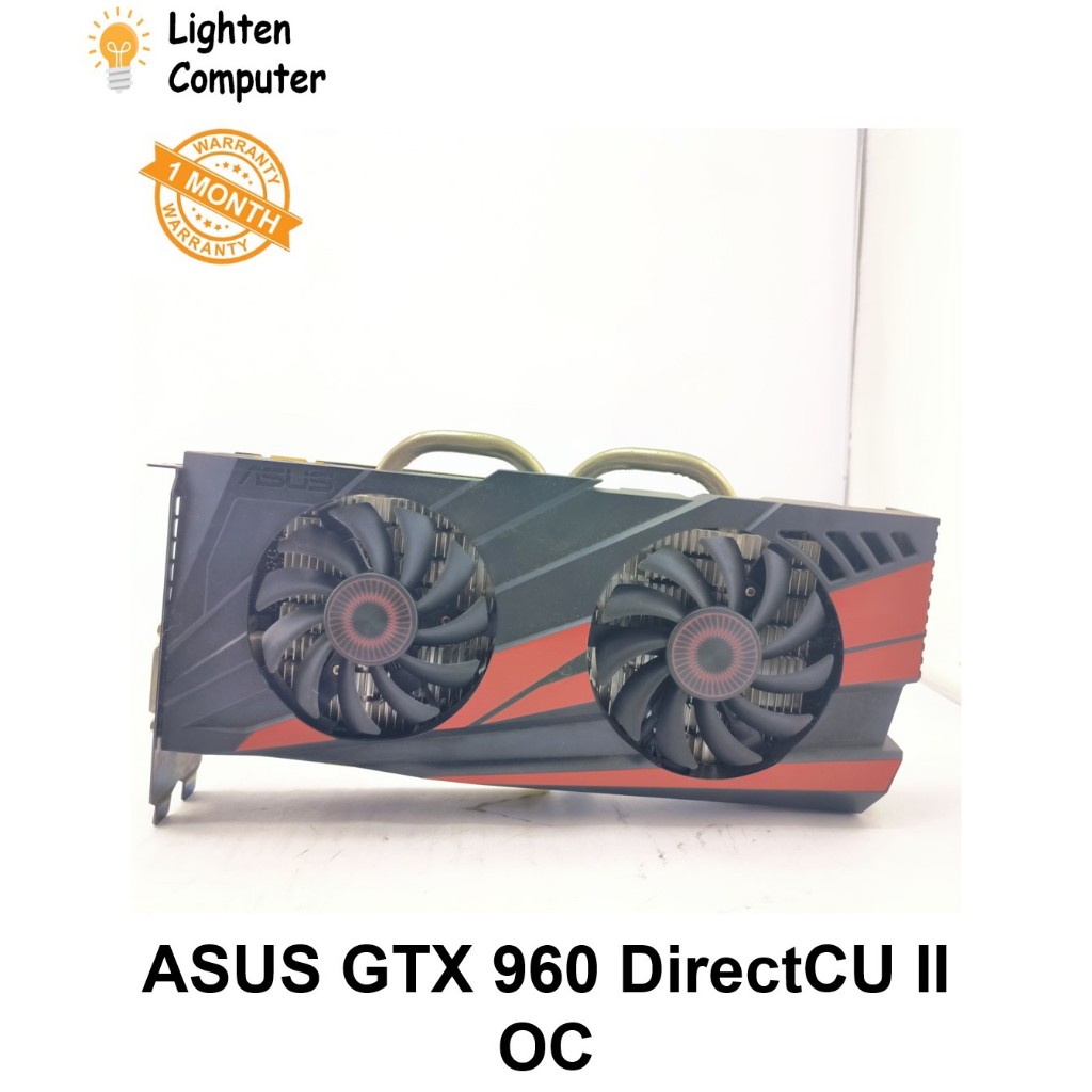 ใช ้ 】 กราฟิกการ ์ ด ASUS GTX 960 DirectCU II OC 2G 6 พิน GDDR5 กราฟิก ...