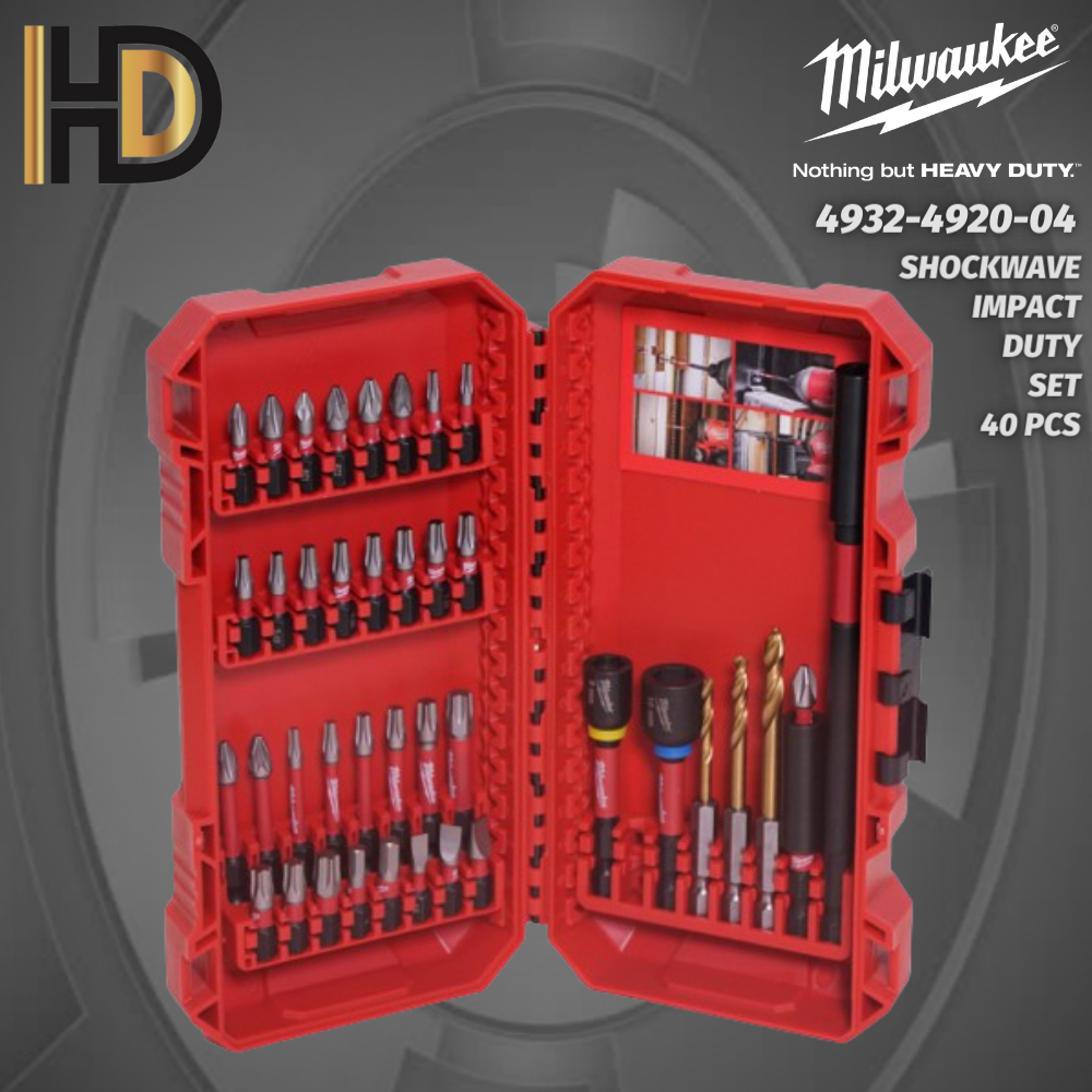 Milwaukee SHOCKWAVE ชุดสกรูและดอกสว่าน Impact Duty / 40 ชิ้น / Heavy ...