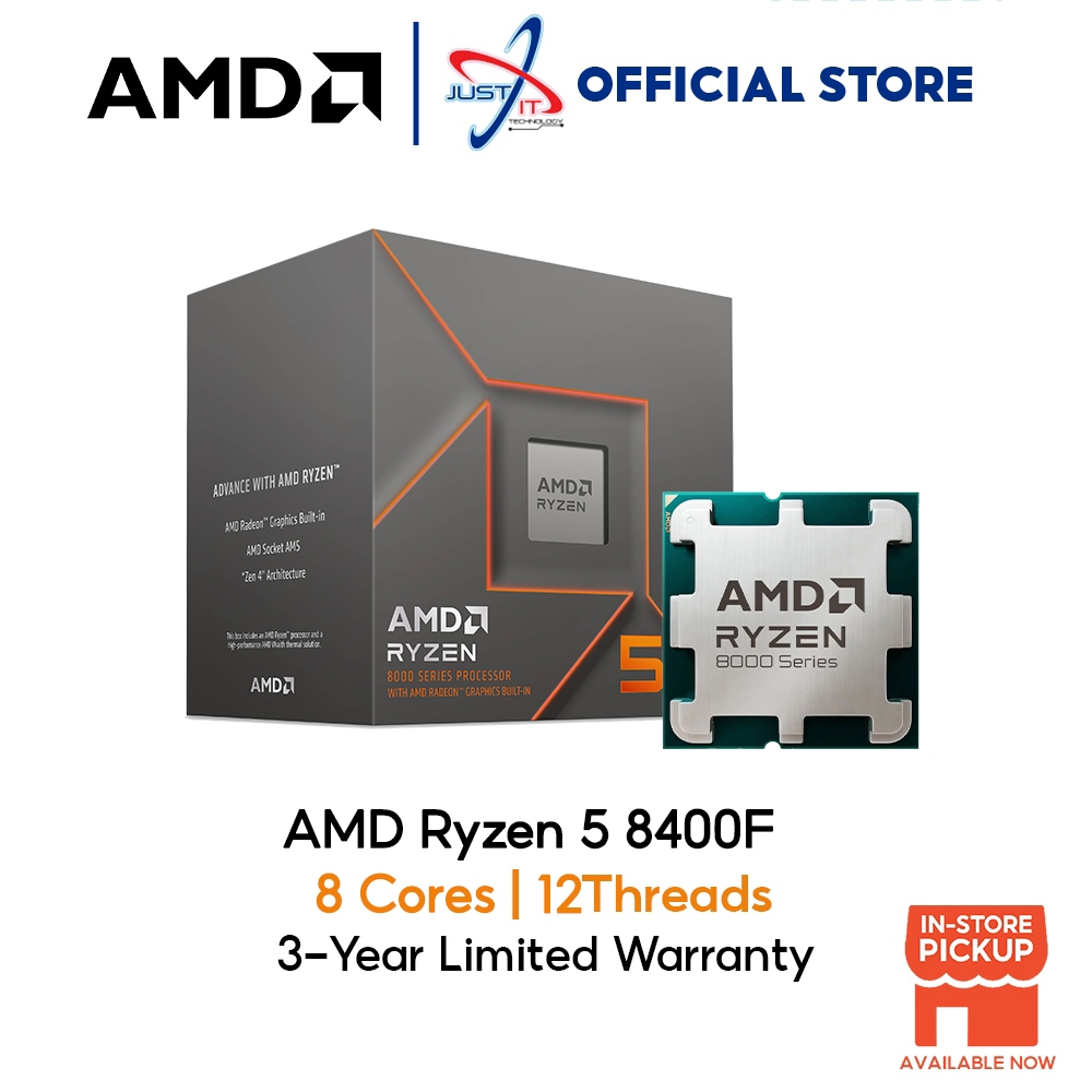 โปรเซสเซอร ์ AMD RYZEN 5 8400F 4.2GHZ 16MB CACHE AM5 | Shopee Thailand