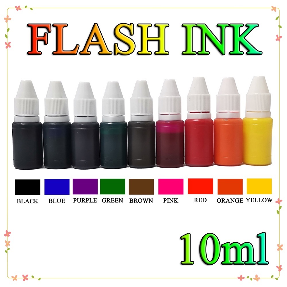 Mcc PRE INK FLASH STAMP INK/ RUBBER STAMP INK/ FLASH FOAM PAD INK ...