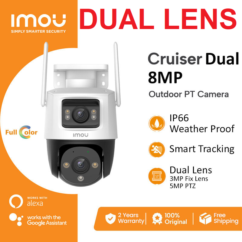 Imou Cruiser Dual 8MP Full-color Night Vision WiFi 3mp +5mp กล ้ องวงจร ...