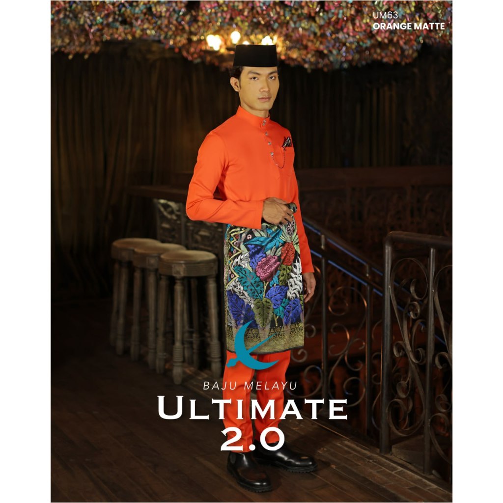 [ฟรี Sampin] Baju Melayu Elrah Ultimate 2.0 [ซีรีส์เคลือบสีส้ม] | Shopee Thailand