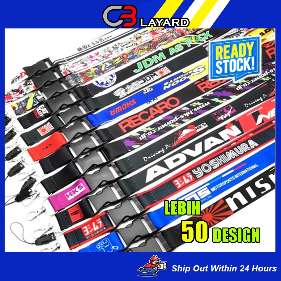 Lanyard TRD MITSUBISHI RALLIART JS RACING HONDA HKS NISSAN MAZDA / LY02 ...