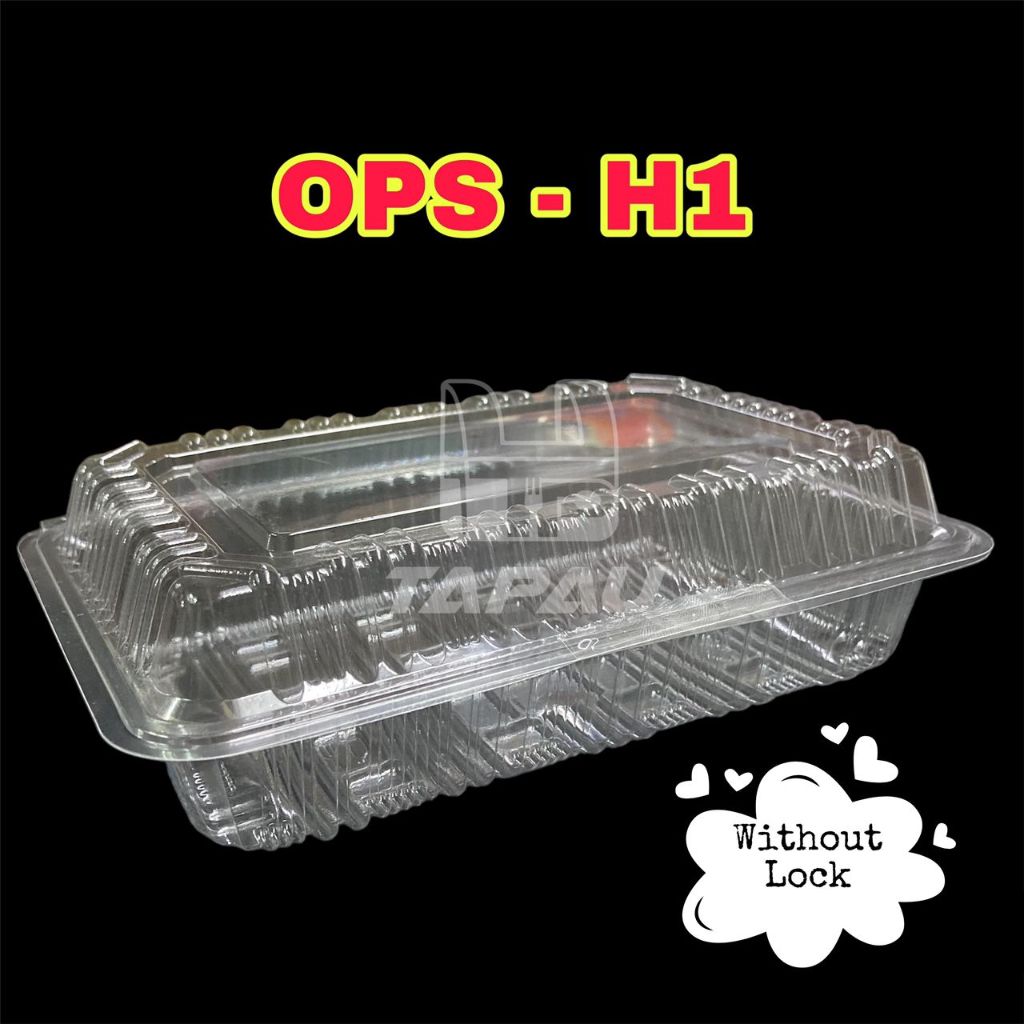 Tapau - OPS-H1 ถาดพลาสติก BENXON [ 100 ชิ้น ] Bakery Clear Food OPS Box ...