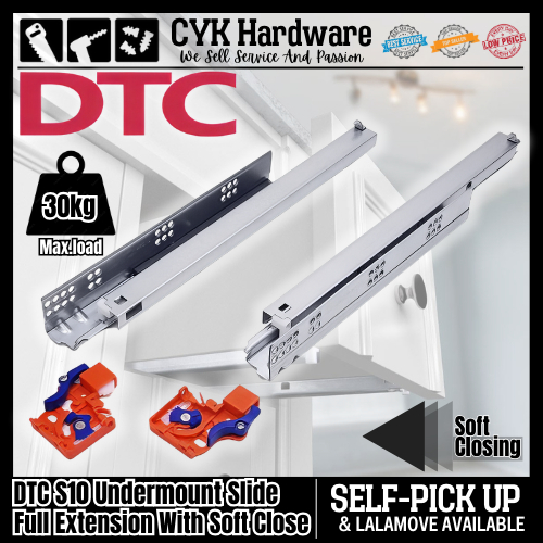 Dtc Undermount Soft Close Full Extension Drawer Runner 12" - 24 ...