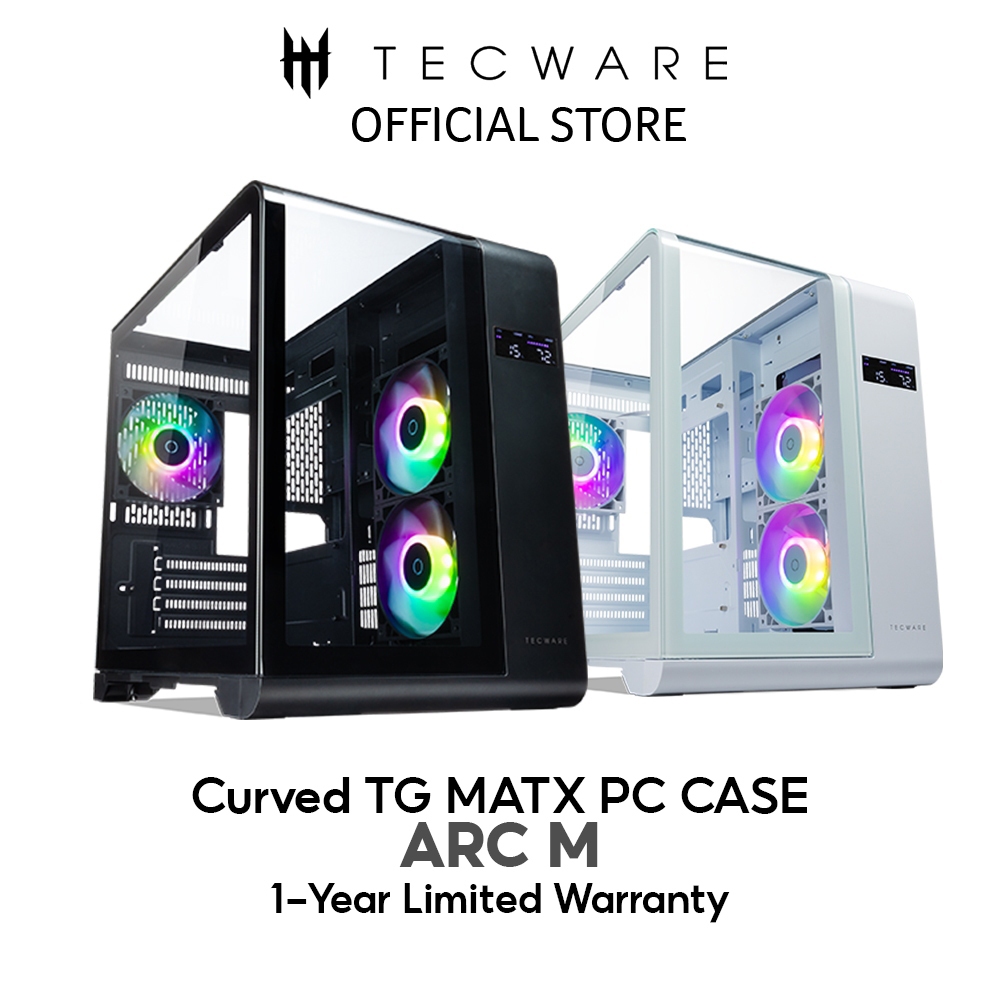 Tecware ARC M ARGB CURVED TG M-ATX PC CASE - ( ดํา / ขาว ) | Shopee ...