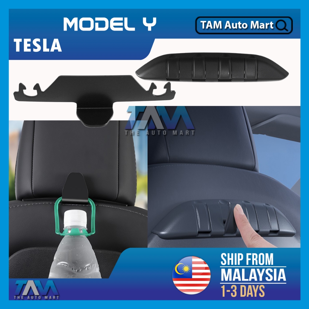 Tam Auto Mart ด้านหลังที่นั่งพนักพิง Hook ซ่อนพับตะขอแขวนสําหรับ Tesla ...