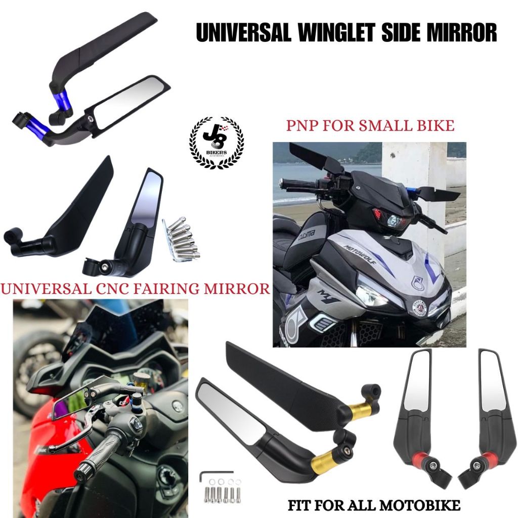 UNIVERSAL WINGLET กระจกมองข้าง KAPCAI Y15ZR Y16ZR LC135 NVX XMAX WAVE ...
