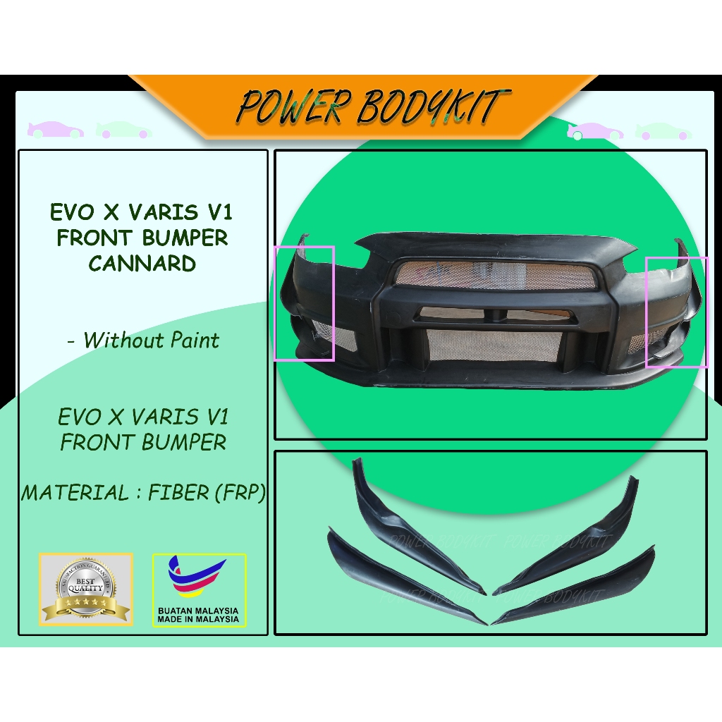 Mitsubishi Lancer / Proton Inspira Evo X Varis V1 กันชนหน้า Cannard ...