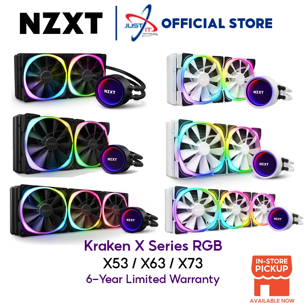 Nzxt Kraken X SERIES RGB ( X53 / X63 / X73 ) AIO Liquid Cooler (สีดํา ...